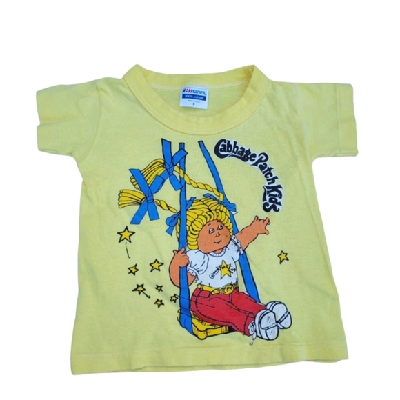 Vintage | Shirts & Tops | Vintage 98s1990s Swinging Cabbage Patch Kids Doll Yellow Tshirt Nwot ...